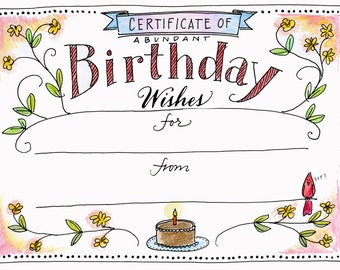 Teacher High Five Award Certificate Thank You Card in Red/Blue