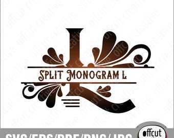 Split letter l svg | Etsy