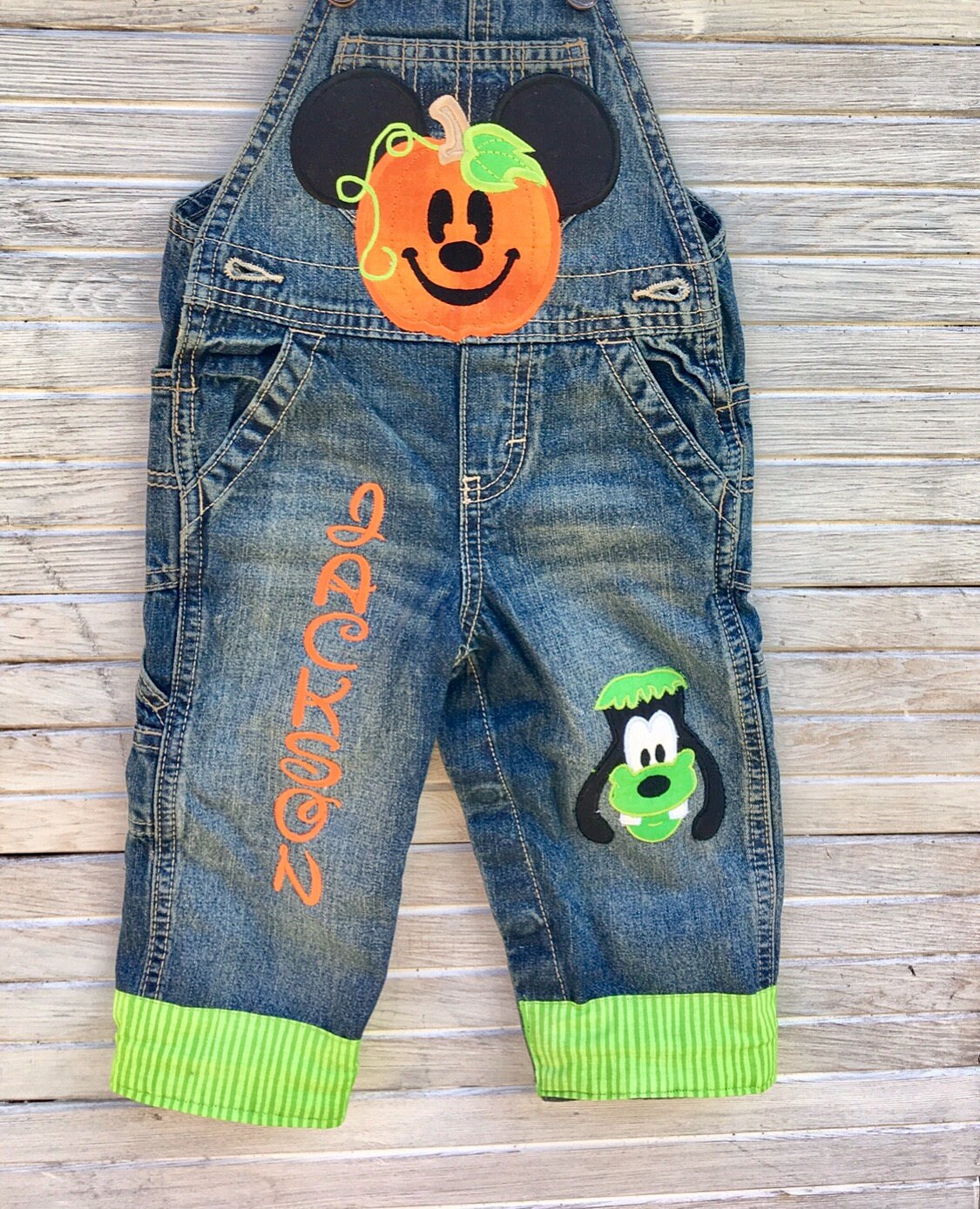 Mickey Mouse Fall Overalls-Mickey Mouse Halloween