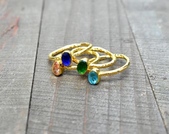 Single stone ring | Etsy