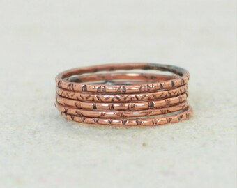 Bohemian Stacking Rings BoHo Rings Tribal Rings ZigZag