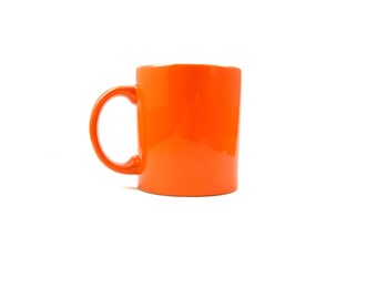 Orange coffee mug | Etsy