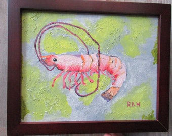 Shrimp painting | Etsy