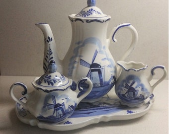 Delft tea set | Etsy