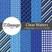 Ocean Water Pattern 12x12 Digital Paper Pack Set