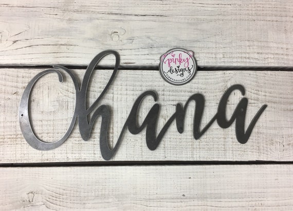 Ohana Metal Sign 14 INCH Ohana Family Sign Ohana Ohana