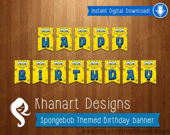 Spongebob banner | Etsy
