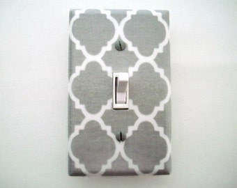 Arrow Decor Single Light Switch Cover / Gray Arrow Decor