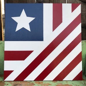 Barn quilt flag | Etsy