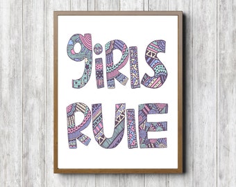 Girls rule | Etsy
