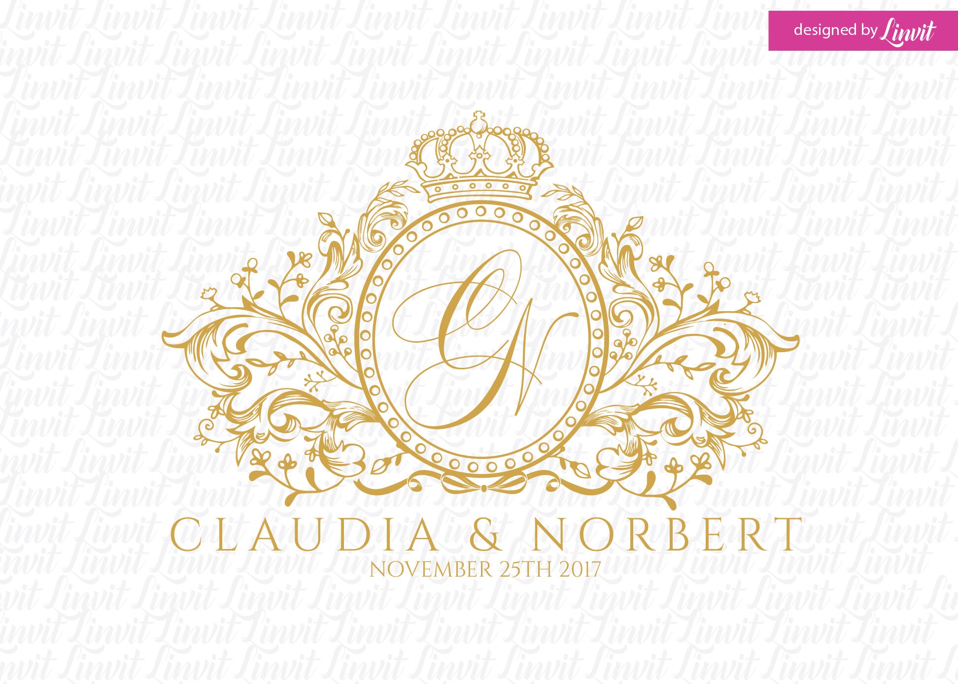 wedding logo wedding monogram wedding crest custom