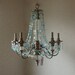 Sea Glass Chandelier Coastal Ceiling Fixture 5 Light Seashore