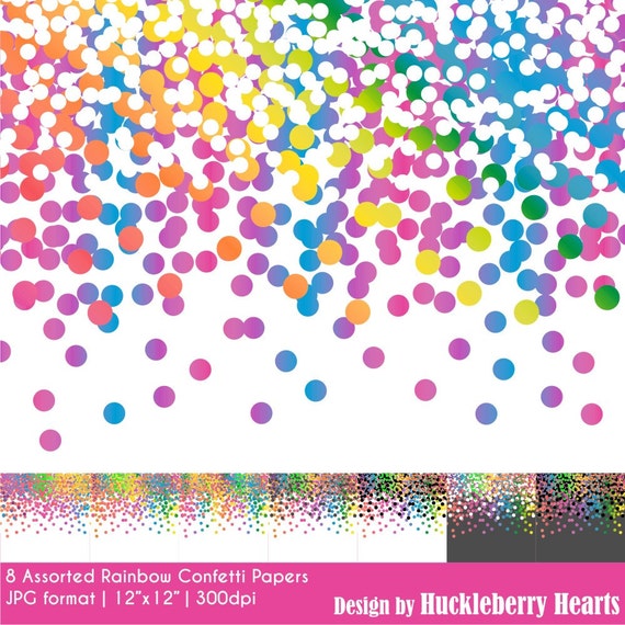 Confetti Paper Confetti Scrapbook Paper Digital Confetti