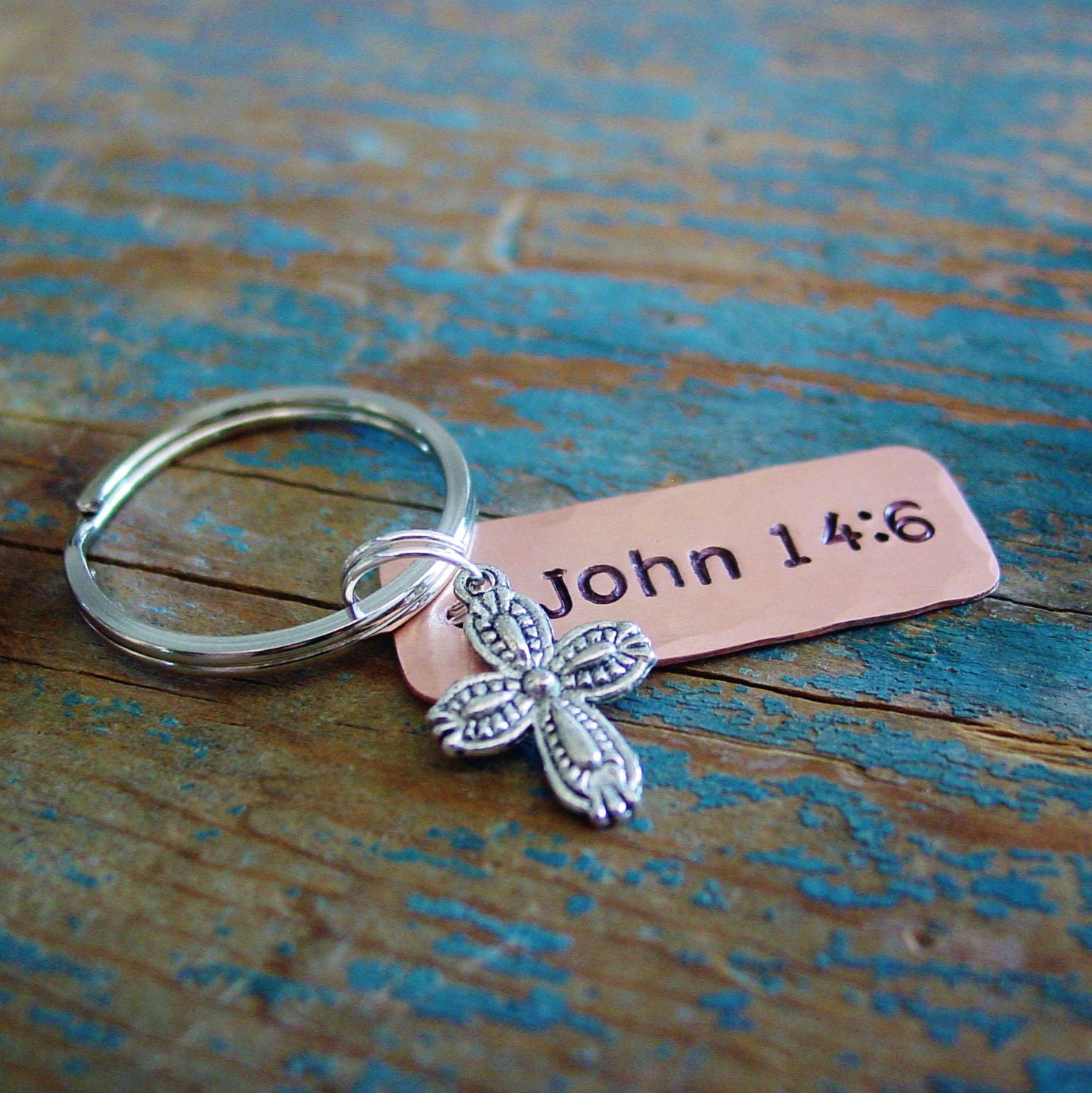 Bible Verse Keychain Cross Key Chain Scripture Keychain