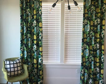 Color block curtains | Etsy