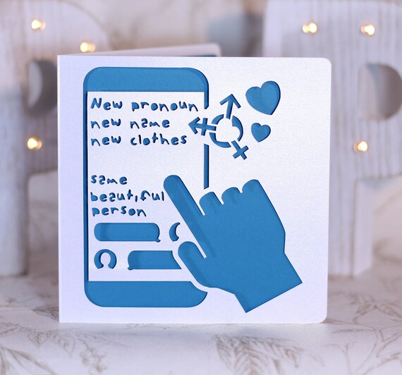 Transitioning card transgender card trans support card