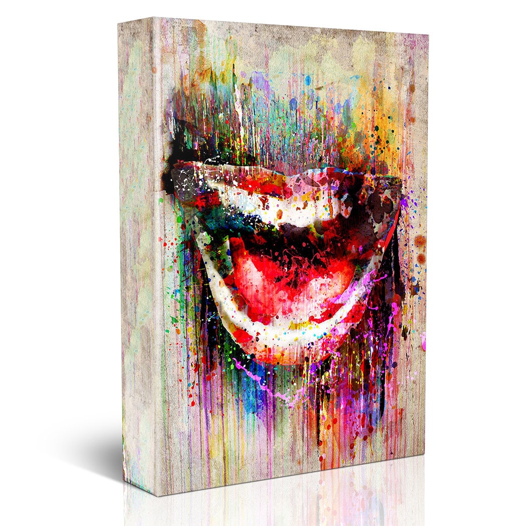Smile Painting Mouth Canvas Print Lips Wall Art
