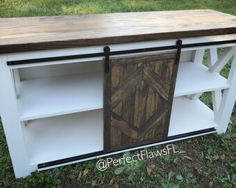 Rustic tv stand | Etsy