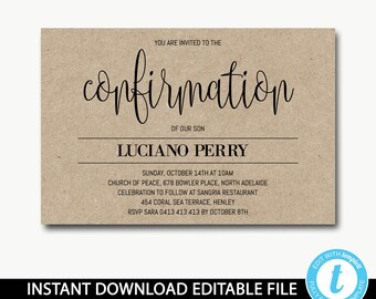 Confirmation invites | Etsy