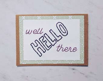 Long Distance Hiiii Space Bunny Hello Greeting Card