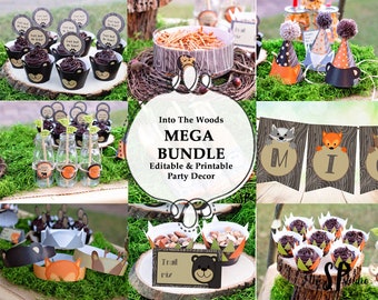 Woodland party decor | Etsy