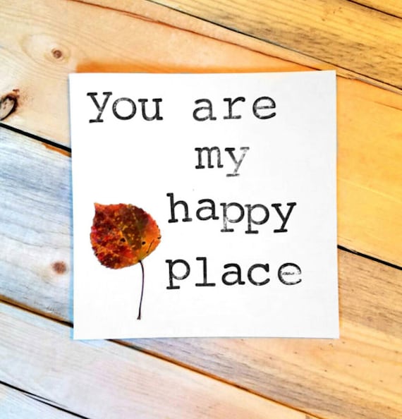 Items similar to You Are My Happy Place - Love Card on Etsy