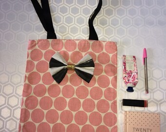 Polka Dot Table Runner: Aqua Blue Gold Pink Spotty Table