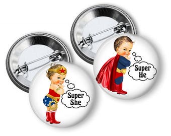 Superhero button | Etsy