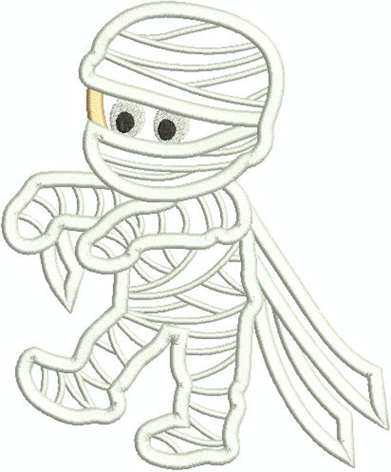 Cute Mummy Embroidery Design Halloween Mummy Machine