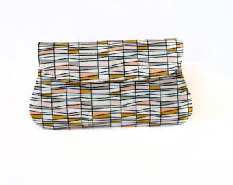 Floral clutch turquoise green clutch purse bridesmaid gift