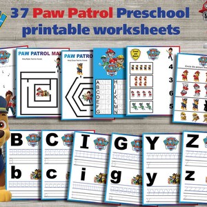 Paw patrol alphabet | Etsy