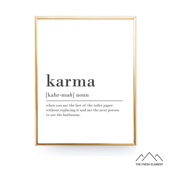 Funny Karma Quote Karma Definition Poster Karma Printable