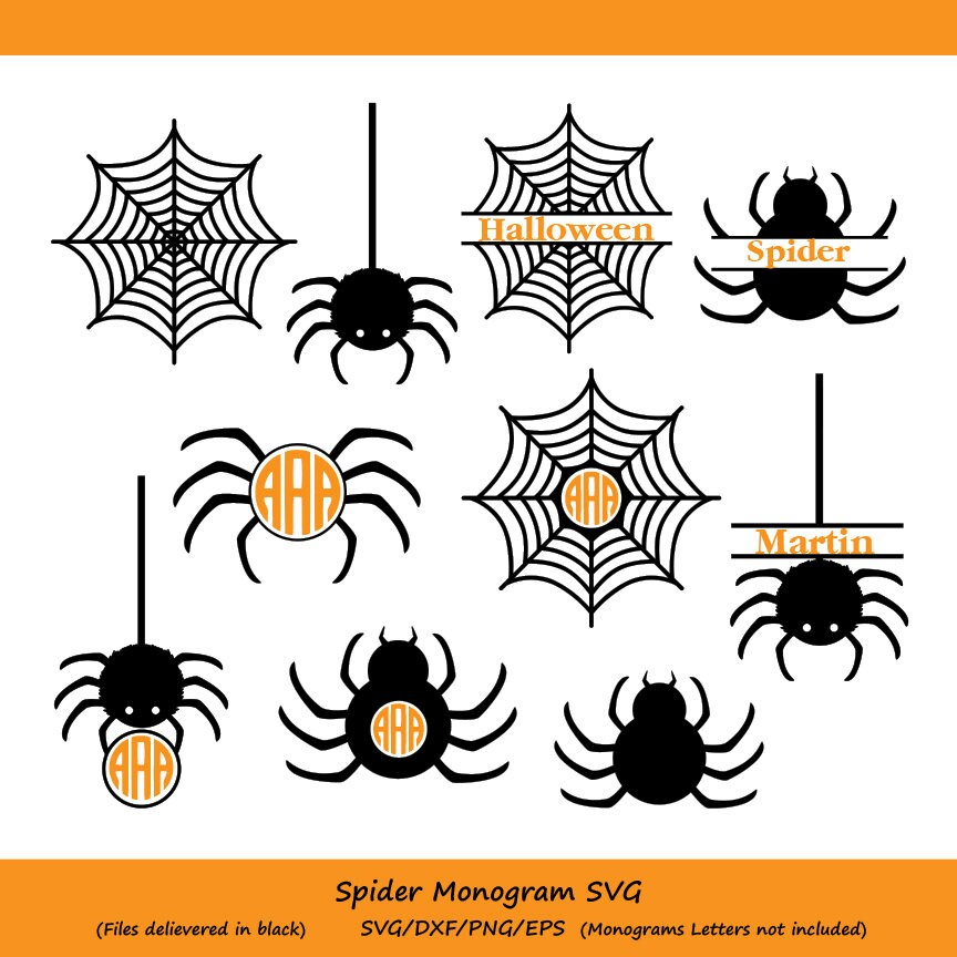 Halloween Svg spider svg spider web svg spider monogram