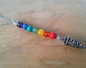 7 chakras necklace | Etsy