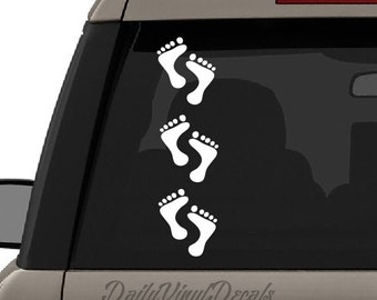 Footprints decal | Etsy