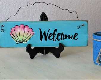 Beach welcome sign | Etsy