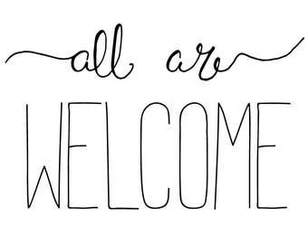 All are welcome | Etsy