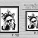 Tim Burton Pencil Portrait Drawing Print