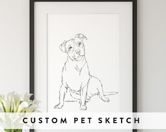 Dog sketch | Etsy