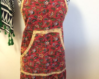Red apron | Etsy
