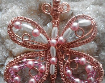Small Butterfly Copper Wire Sculpture