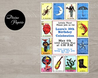 Loteria invitation | Etsy