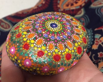 Mandala stone | Etsy