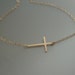 14KT GOLD Kelly Ripa Cross Necklace Set Center