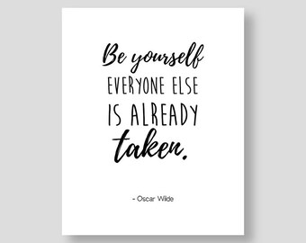 Be yourself quote | Etsy