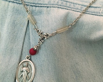 Wire Wrapped Jesus Ring Divine Mercy