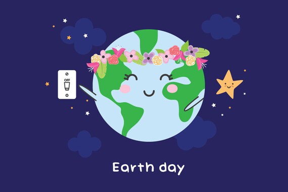 Earth day Cute illustration
