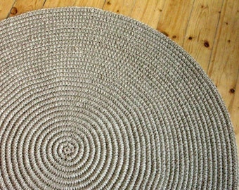 Crochet jute door rug / Jute rope rug / Doormat / Chunky rug