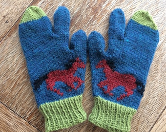 Knitting Pattern PDF Trigger Finger Mittens for Men and