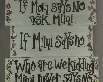Mimi Gift Wooden Sign Saying I'm Called Mimi